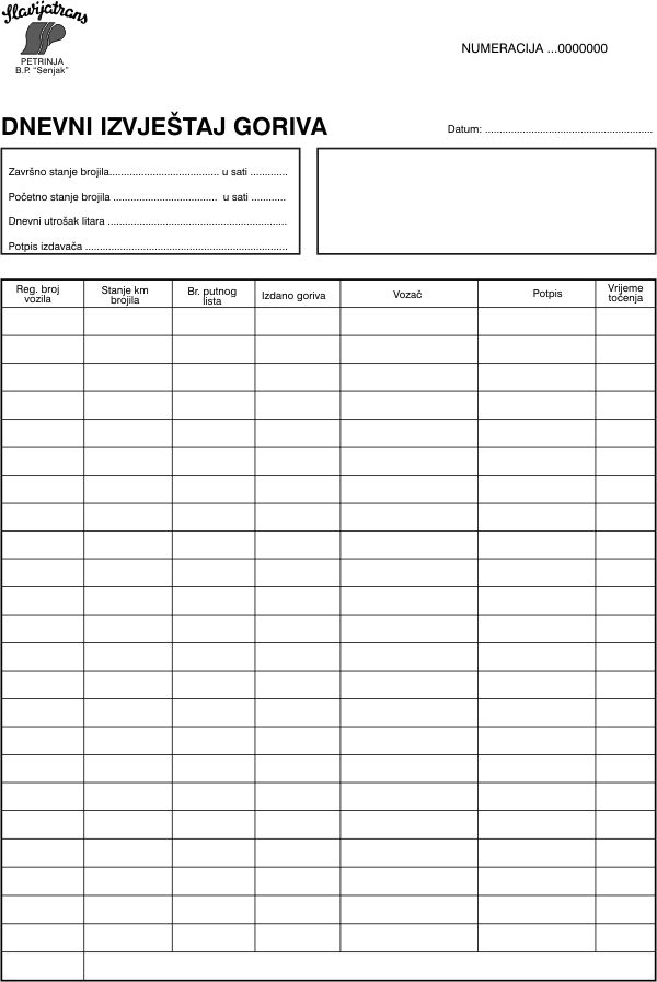 teretni list, prijevoznica, teretni listovi, blok radnih sati, raspored ...